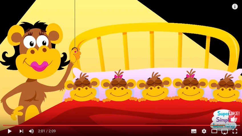 【英語であそぼー！】Five Little Monkeys | Super Simple Songs | KidsTube(キッズチューブ ...